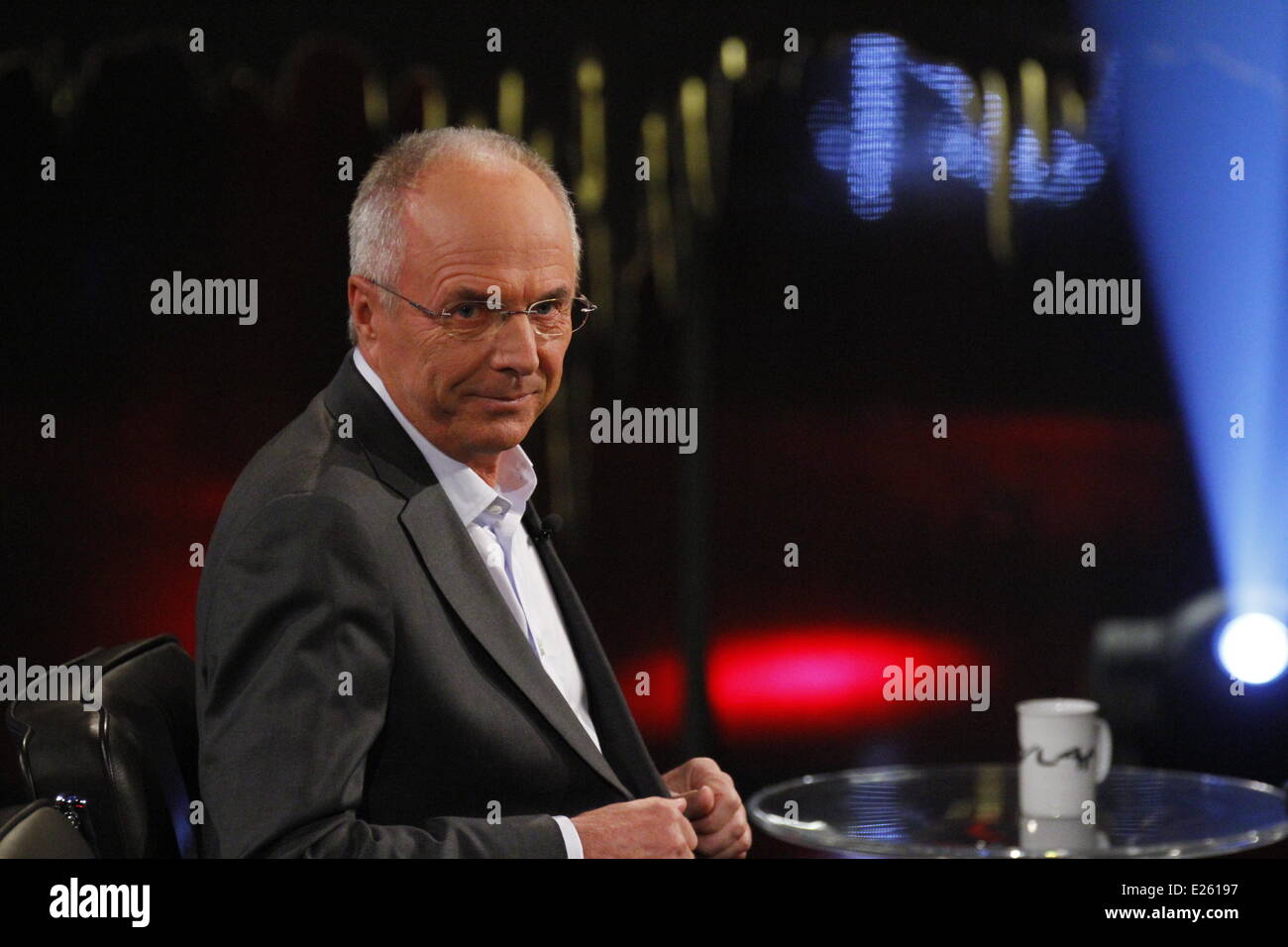 Former England coach Sven-Goran Eriksson at a TV studio in Stockholm ...