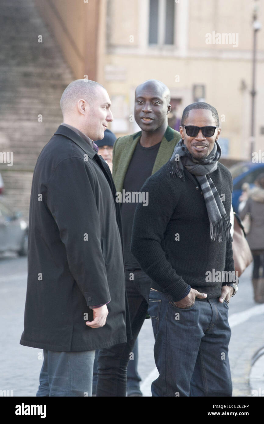 Actor Jamie Foxx and Ozwald Boateng visit Saint Peter Cathedral in ...