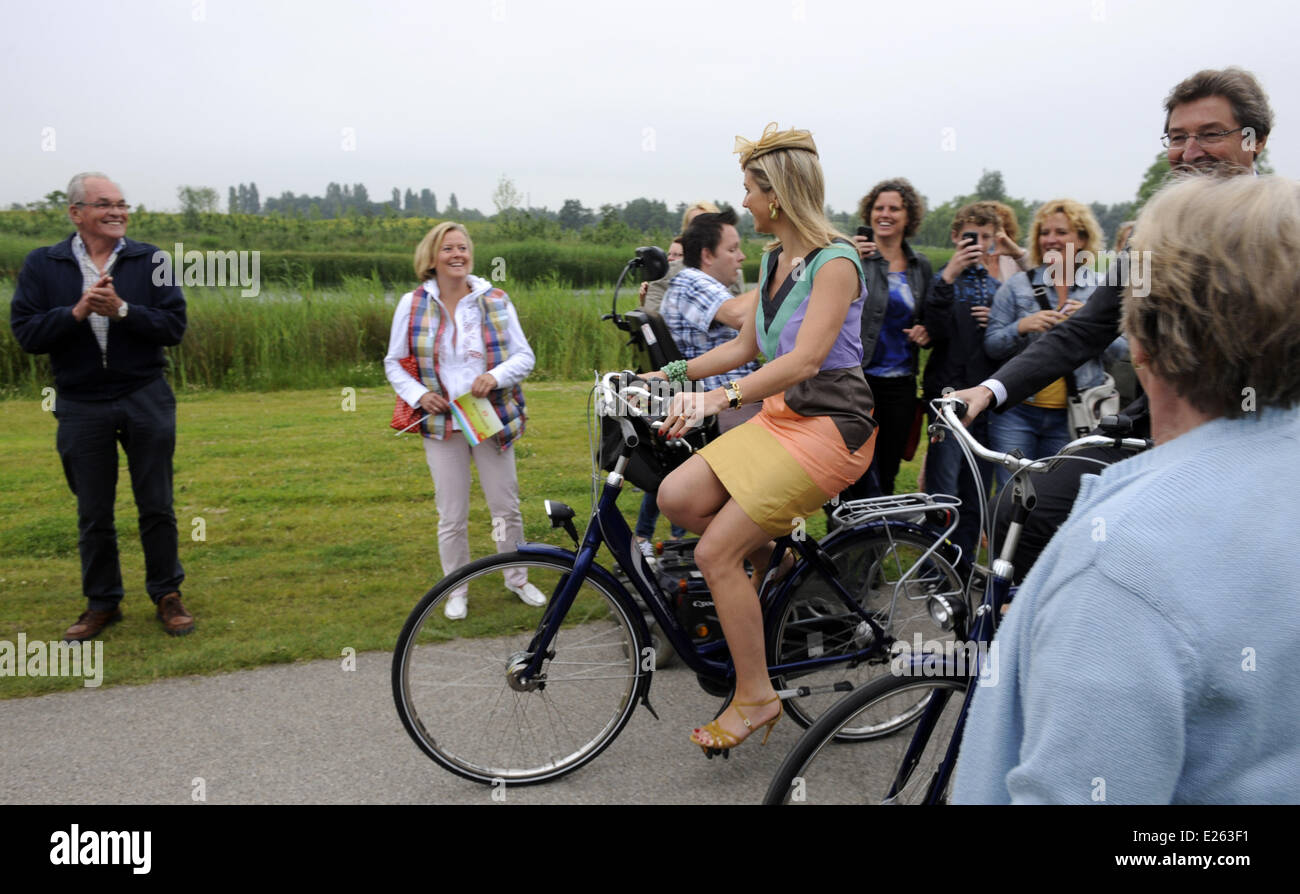Queen Maxima of The Netherlands at the opening of Maximapark at ...