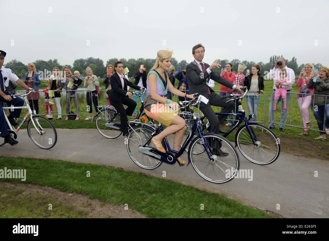 Queen Maxima of The Netherlands at the opening of Maximapark at ...