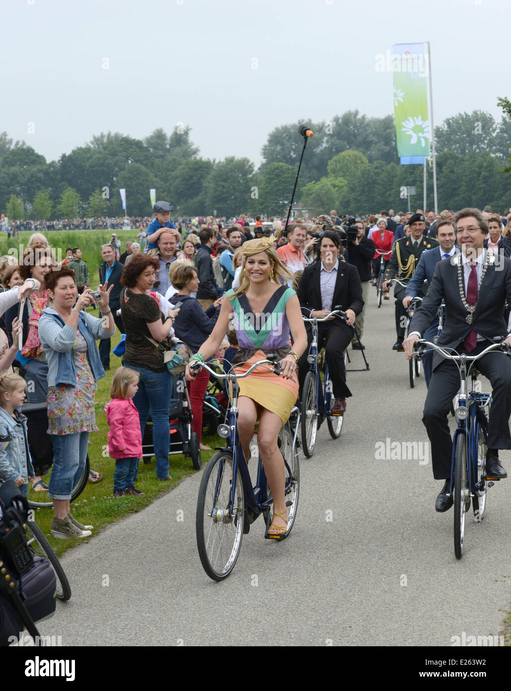 Queen Maxima of The Netherlands at the opening of Maximapark at ...