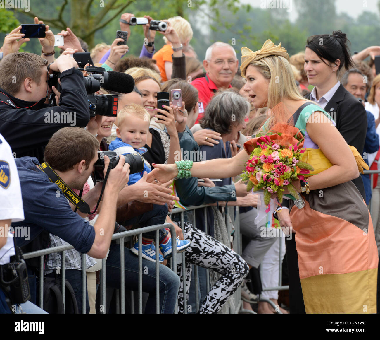 Queen Maxima of The Netherlands at the opening of Maximapark at ...