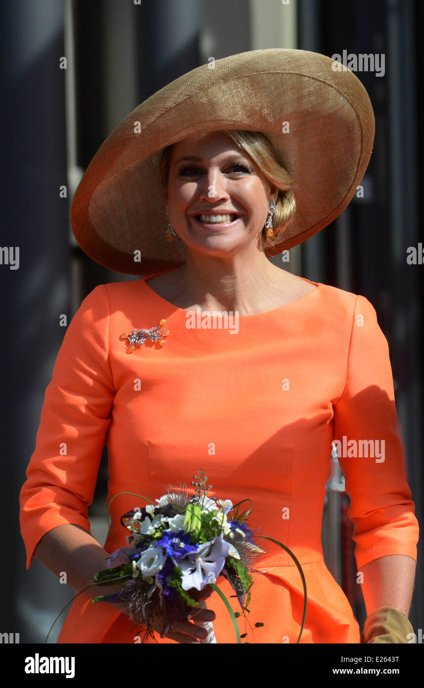 Queen Maxima of The Netherlands during her first official visit to ...