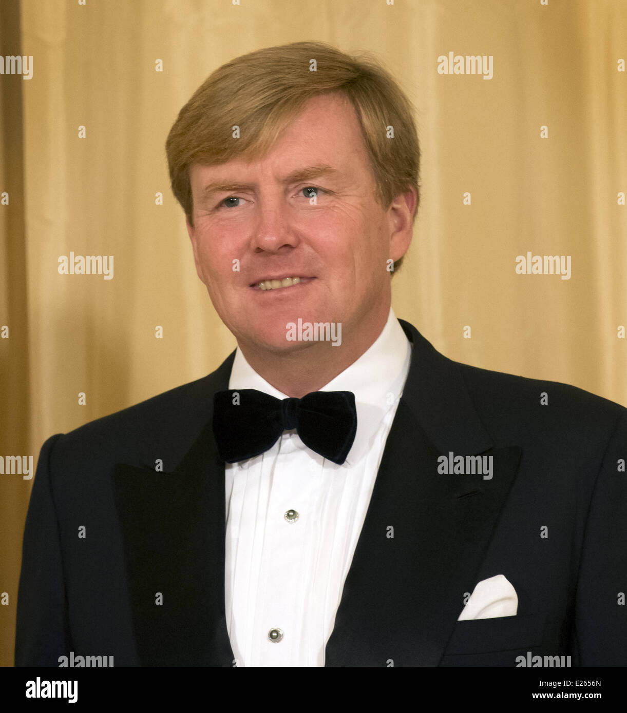 King Willem Alexander pose for the media before the Statebanquet at ...