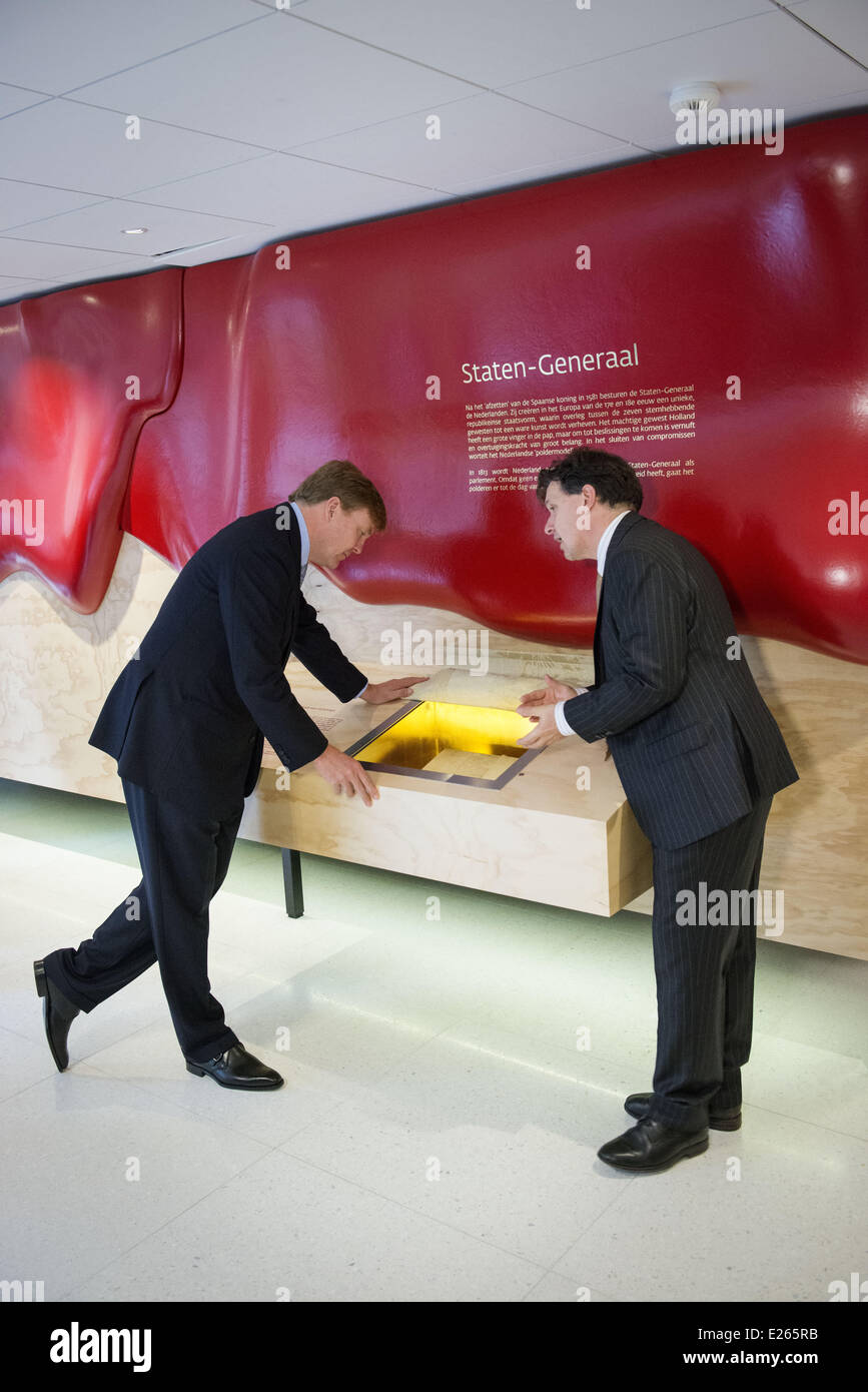 King Willem Alexander, Martin Berendse, Irene Gerrits at the opening of ...