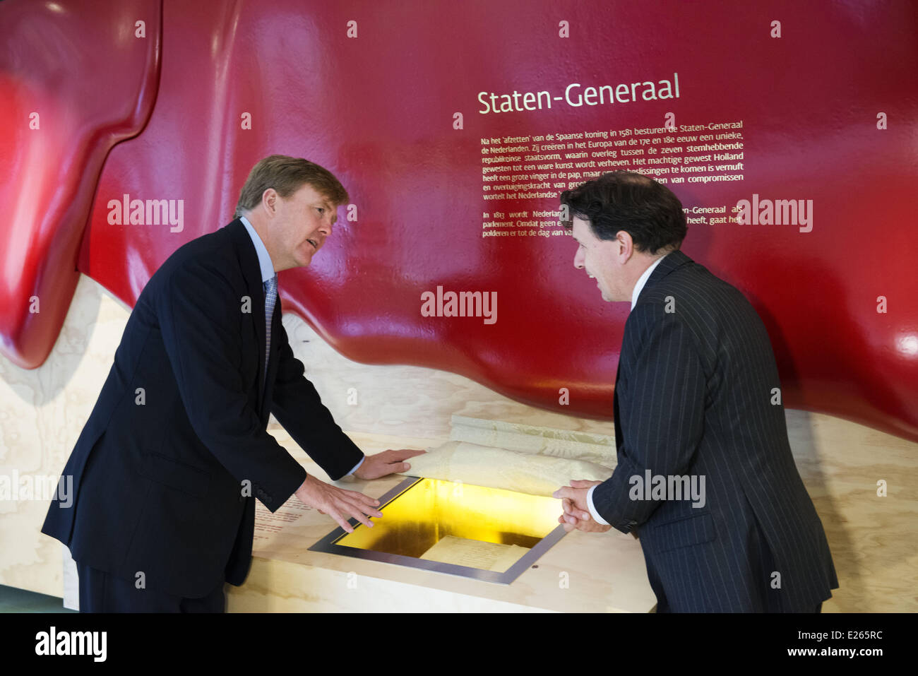 King Willem Alexander, Martin Berendse, Irene Gerrits at the opening of ...