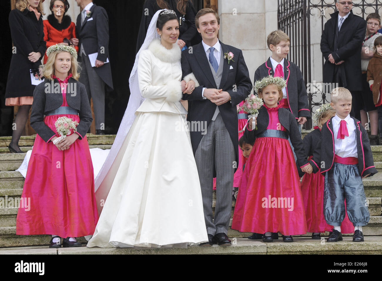 The wedding of Archduke Christoph of Austria and Archduchess Adelaide Drape-Frisch at Saint ...
