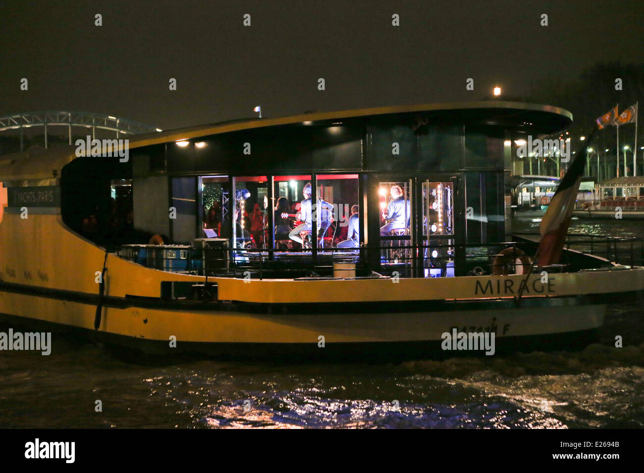 Taylor Swift performs on a boat in Paris Featuring: Atmosphere Where ...
