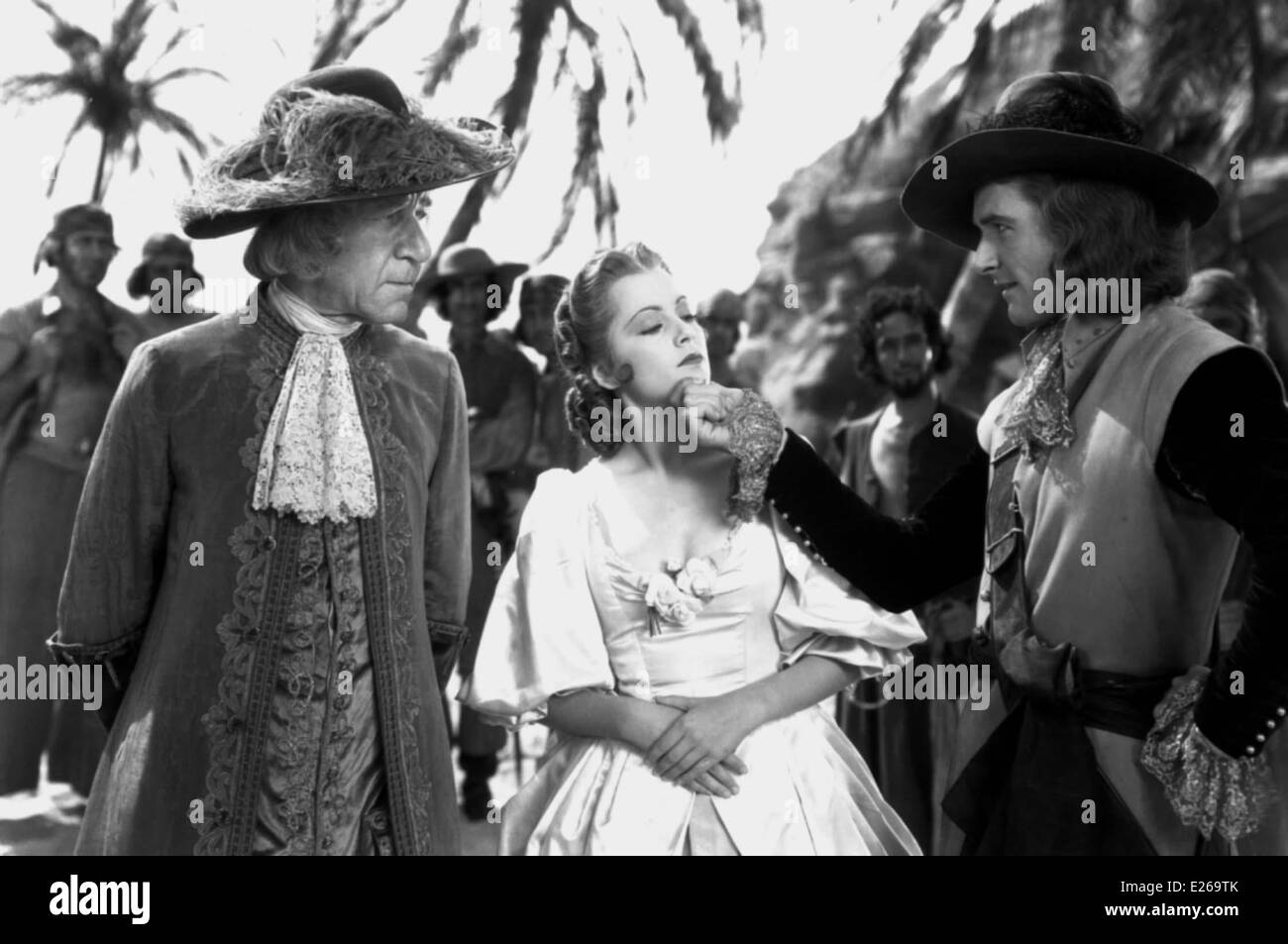 Errol Flynn, Henry Stephenson and Olivia de Havilland in ''Captain Blood'' (1935). Directed by ...