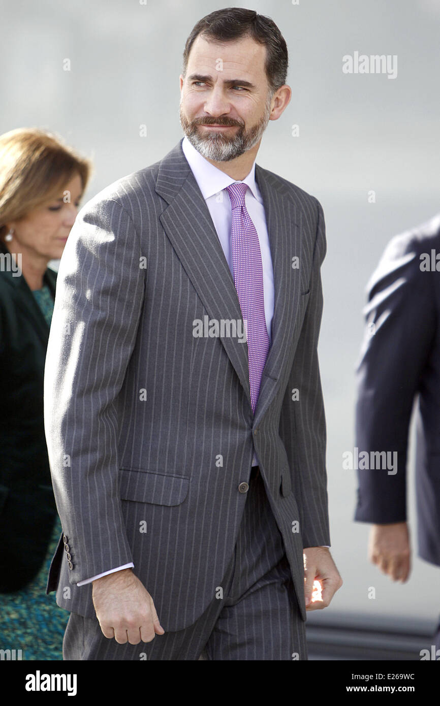 Prince of Asturias Felipe de Borbon attends the inauguration of the new ...
