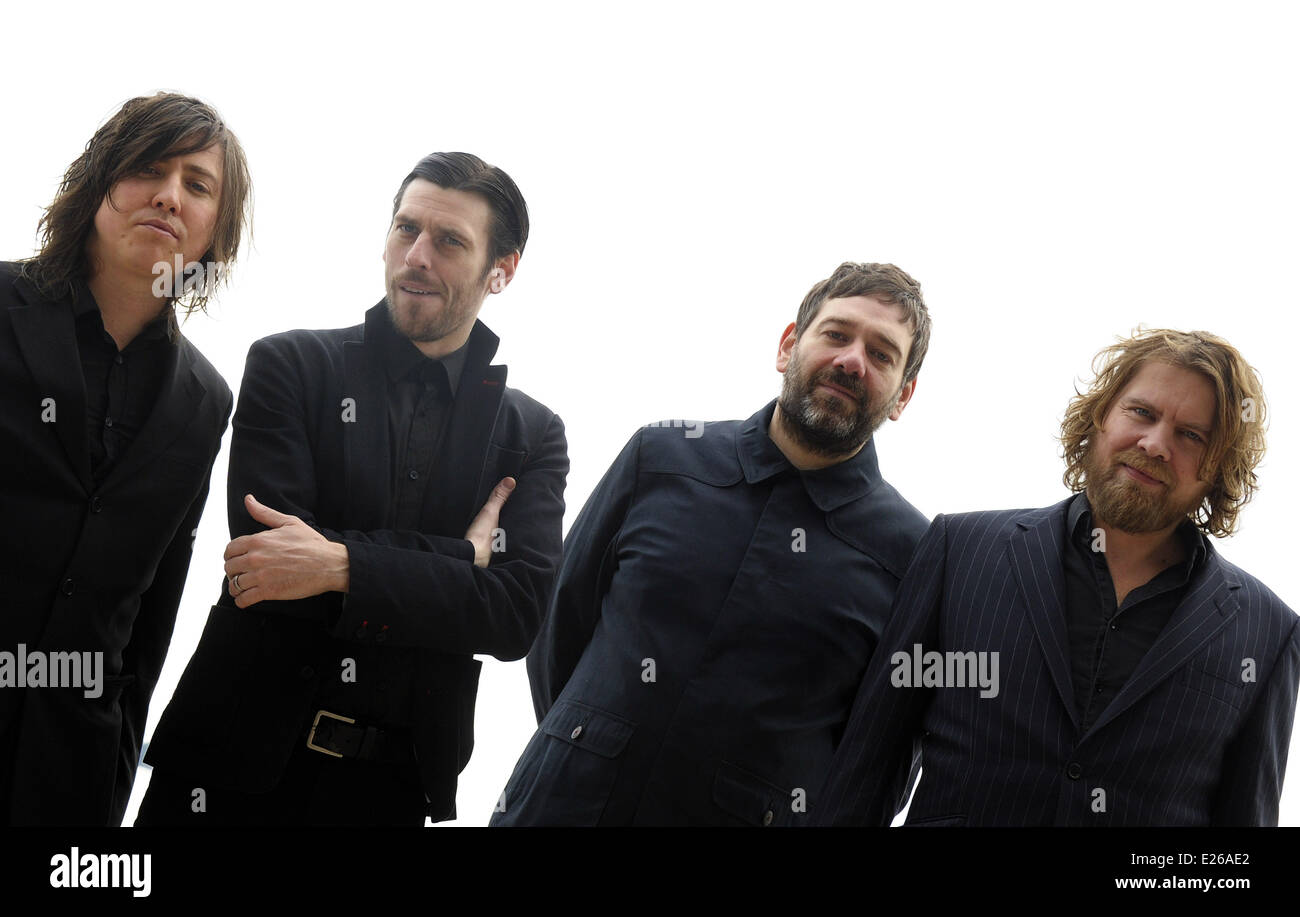 English band Archive attend a photo call during the Midem Festival 2013 ...