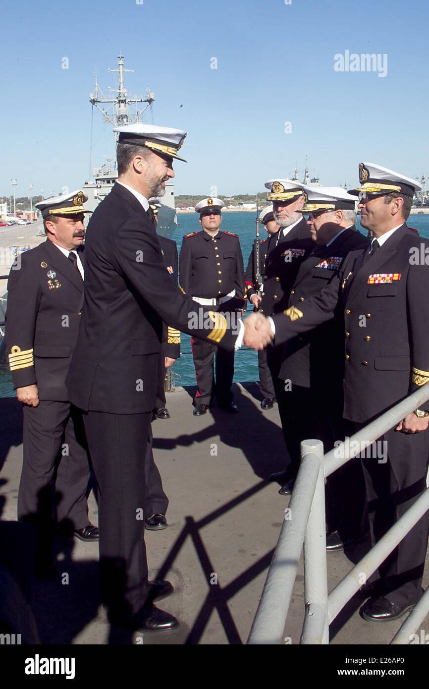 Prince Felipe of Spain attends the farewell ceremony of the aircraft ...