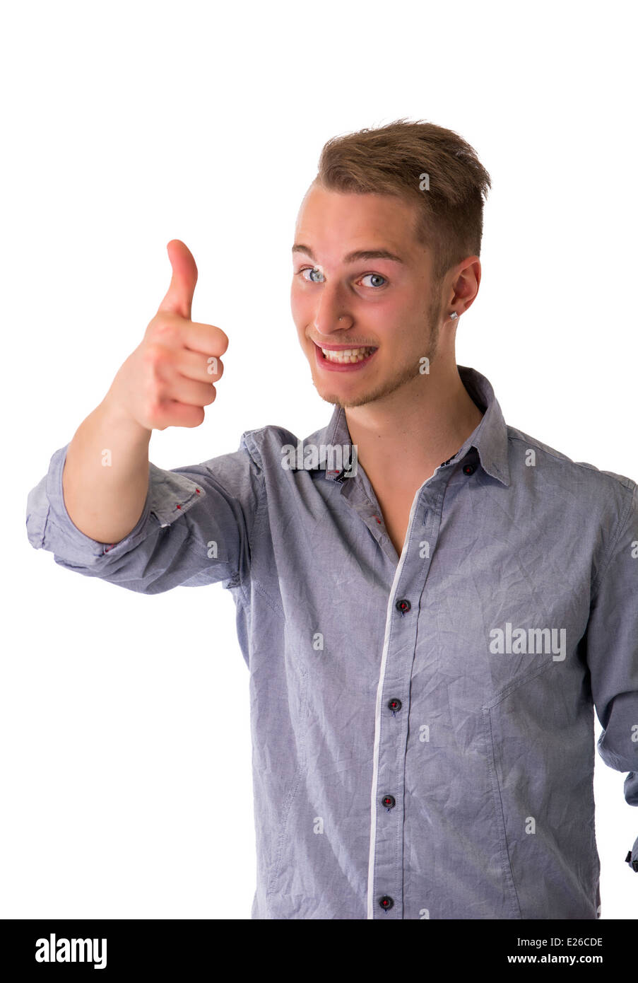 Young handsome friendly face hi-res stock photography and images - Alamy