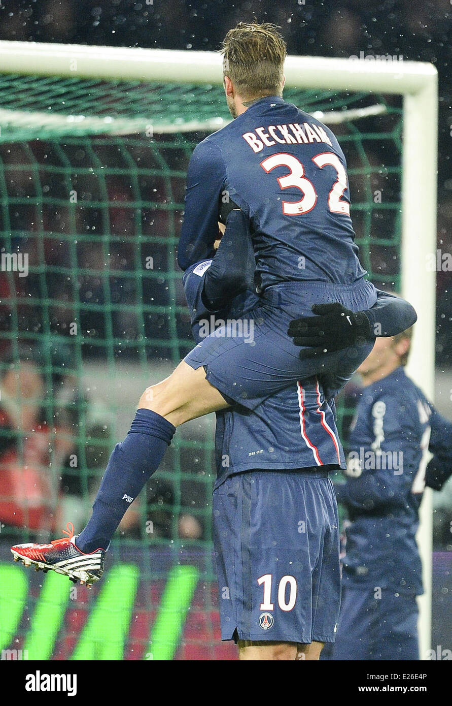David Beckham plays his first match for Paris Saint-Germain (PSG ...
