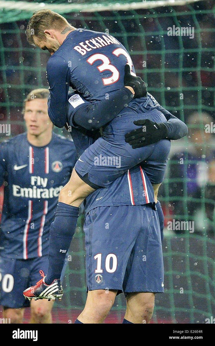 David Beckham plays his first match for Paris Saint-Germain (PSG ...
