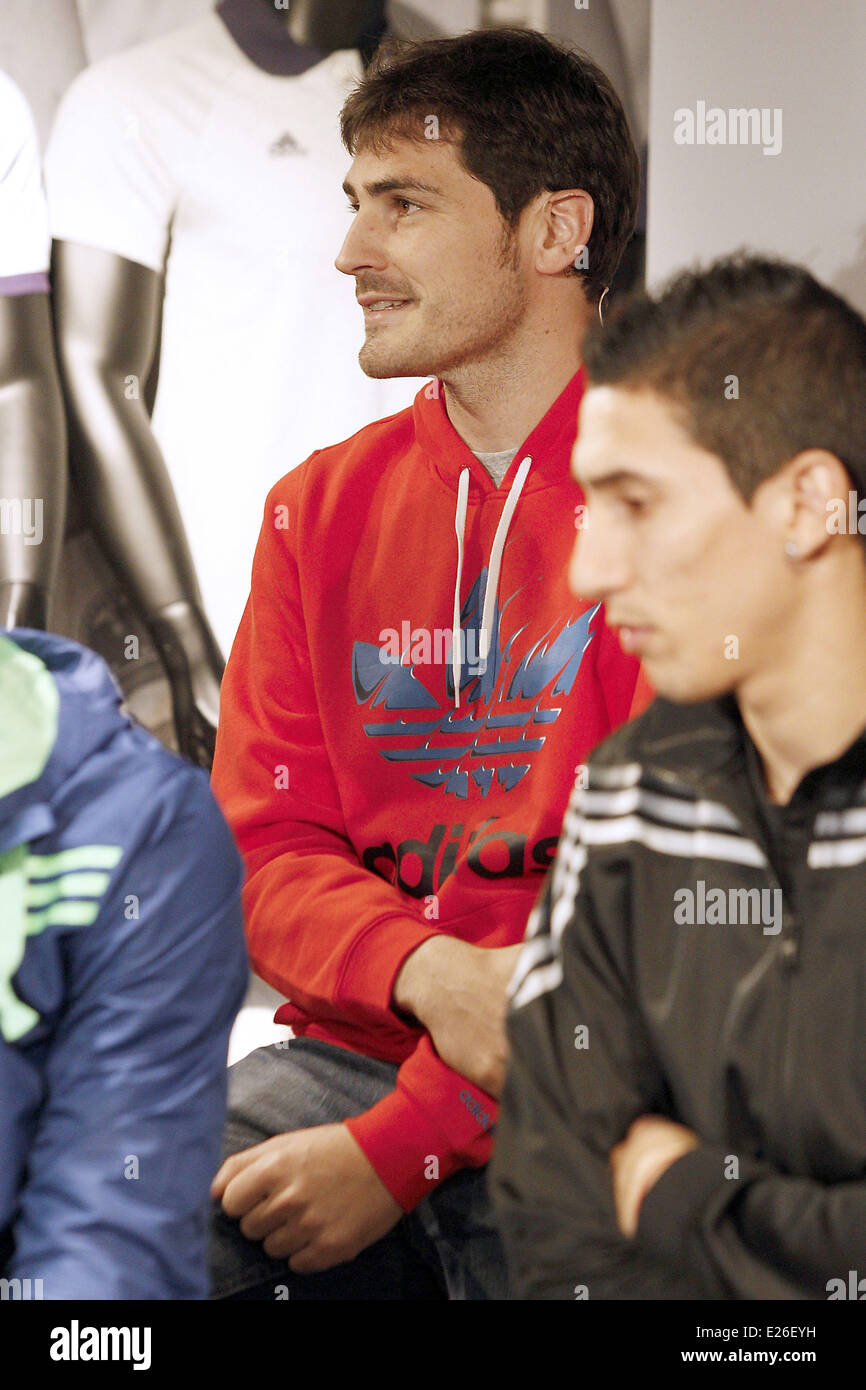 Real Madrid stars at the new 'Adidas' store opening inside the Santiago ...