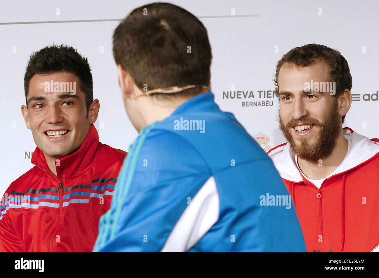 Real Madrid stars at the new 'Adidas' store opening inside the Santiago ...