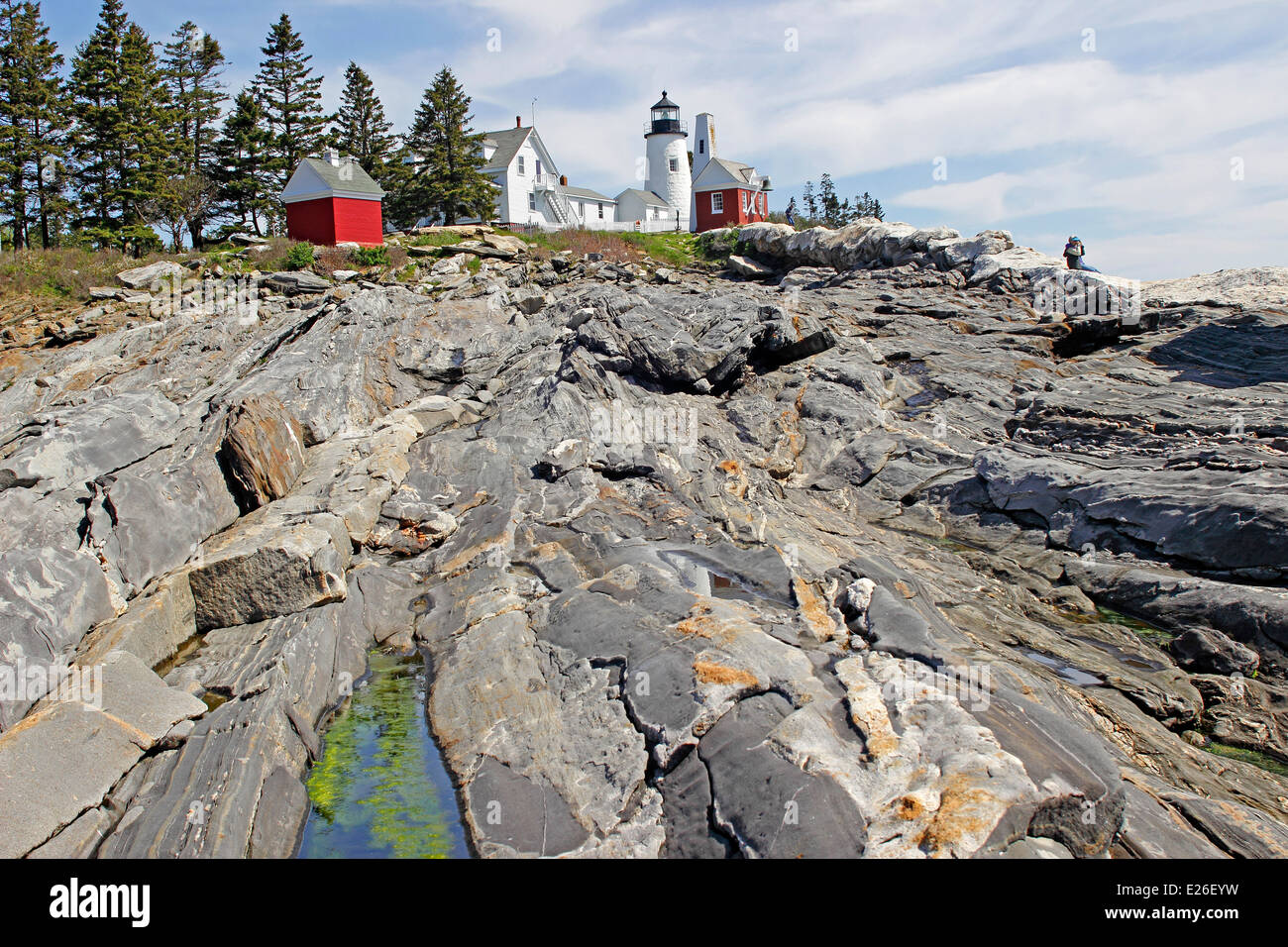 Maine coast Pemaquid Point Lighthouse Stock Photo - Alamy