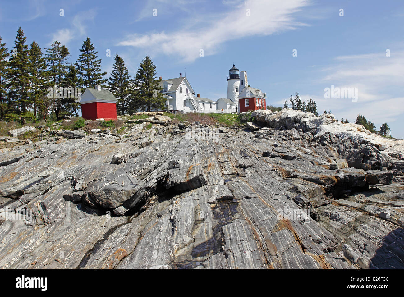 Maine coast Pemaquid Point Lighthouse Stock Photo - Alamy