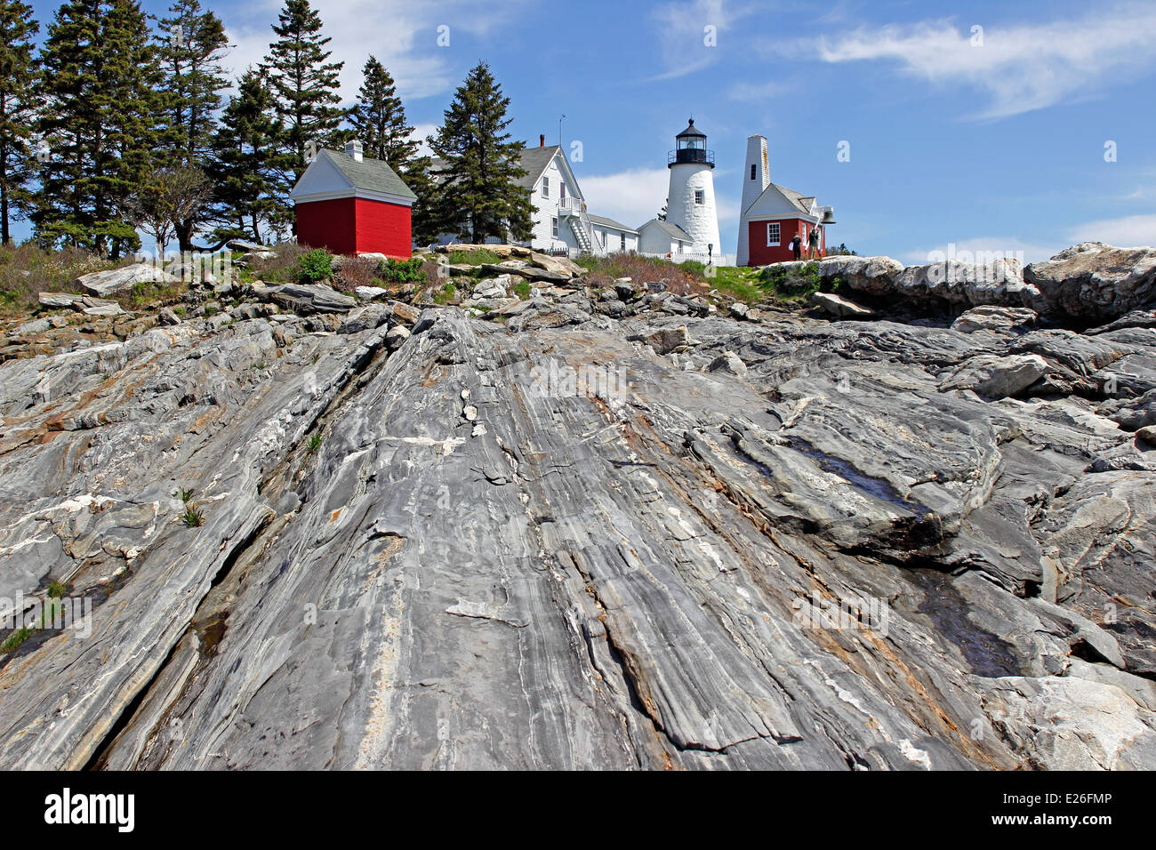 Maine coast Pemaquid Point Lighthouse Stock Photo - Alamy