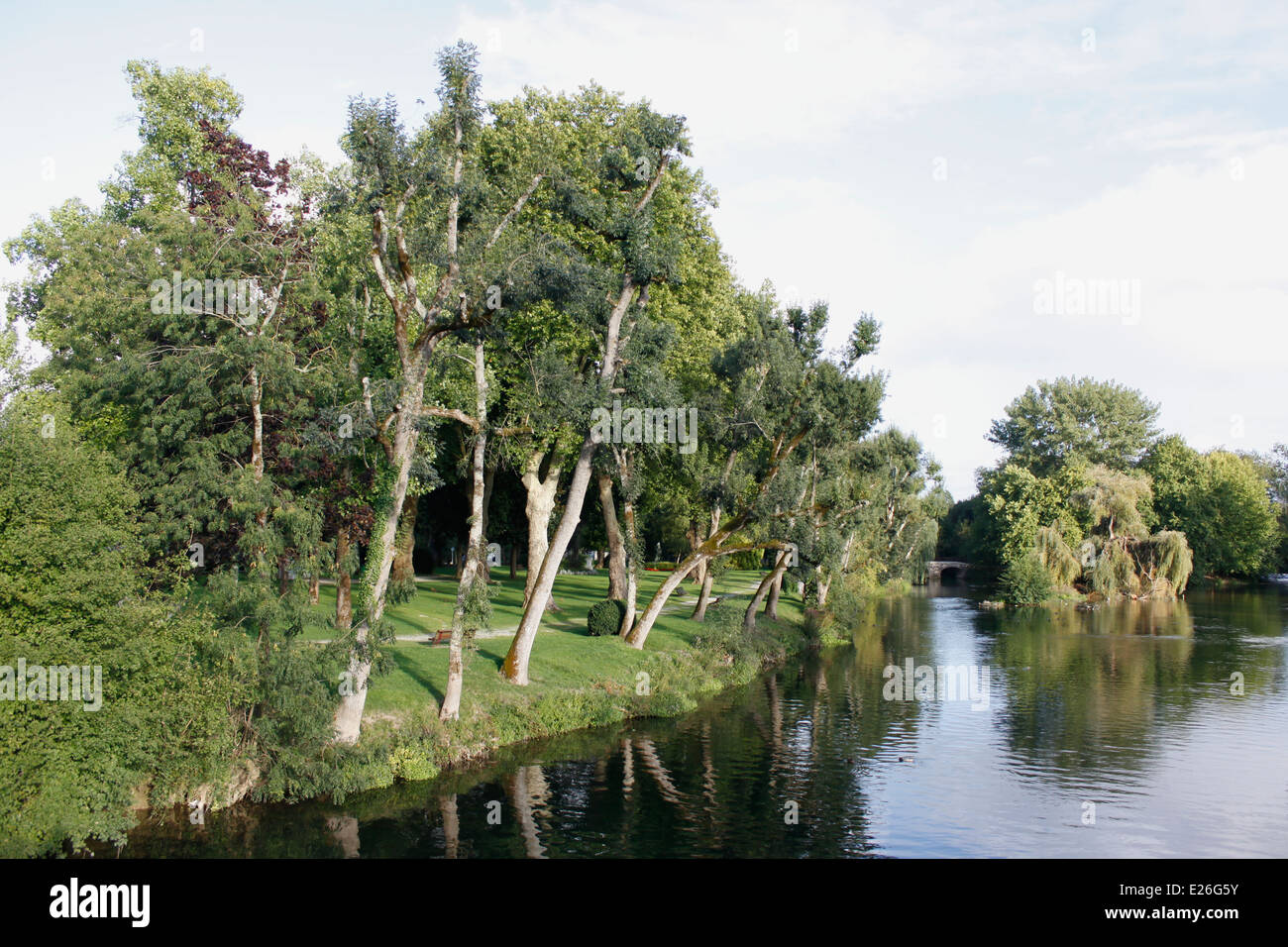 Entrance and door of the park of Jarnac, Charente, Poitou Charentes ...