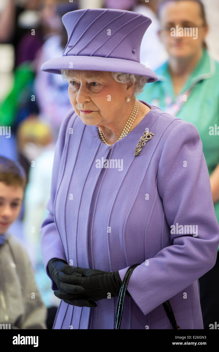Queen Elizabeth II and Prince Philip, Duke of Edinburgh meet staff as ...