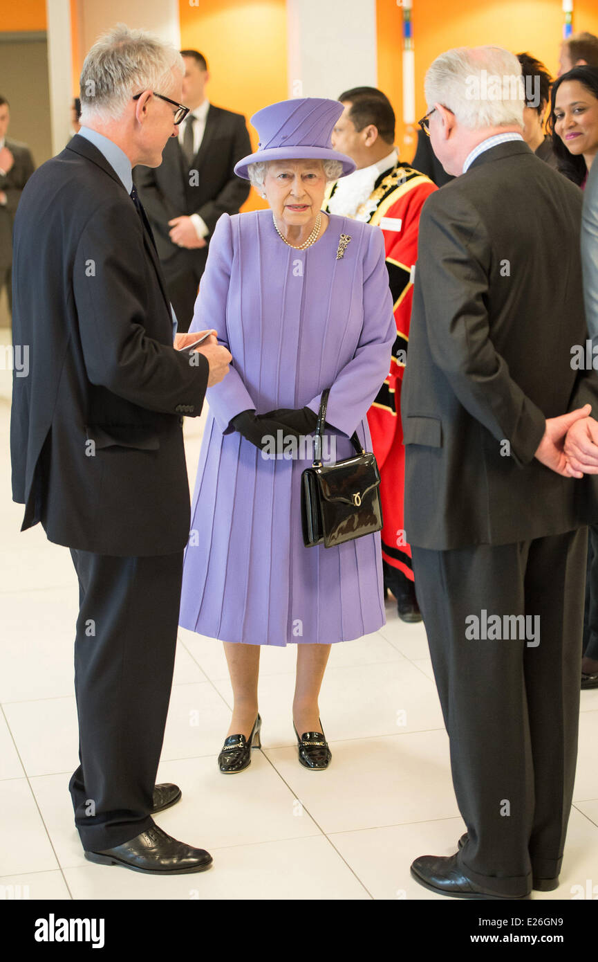 Queen Elizabeth II and Prince Philip, Duke of Edinburgh meet staff as ...