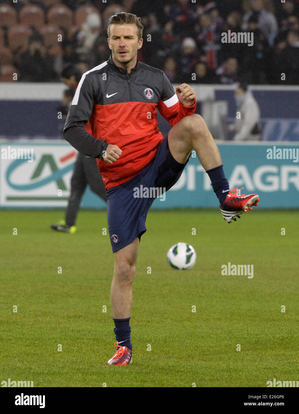 Paris Saint-Germain's midfielder David Beckham at the French Cup ...