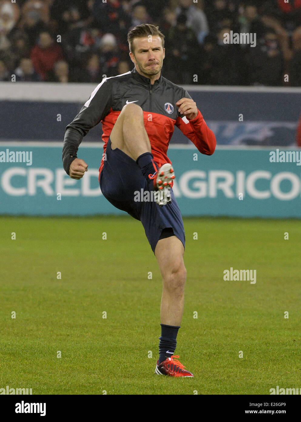 Paris Saint-Germain's midfielder David Beckham at the French Cup ...