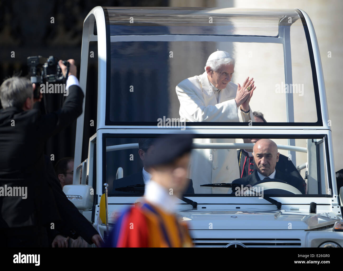 Pope Benedict XVI holds his last general audience before his retirement ...
