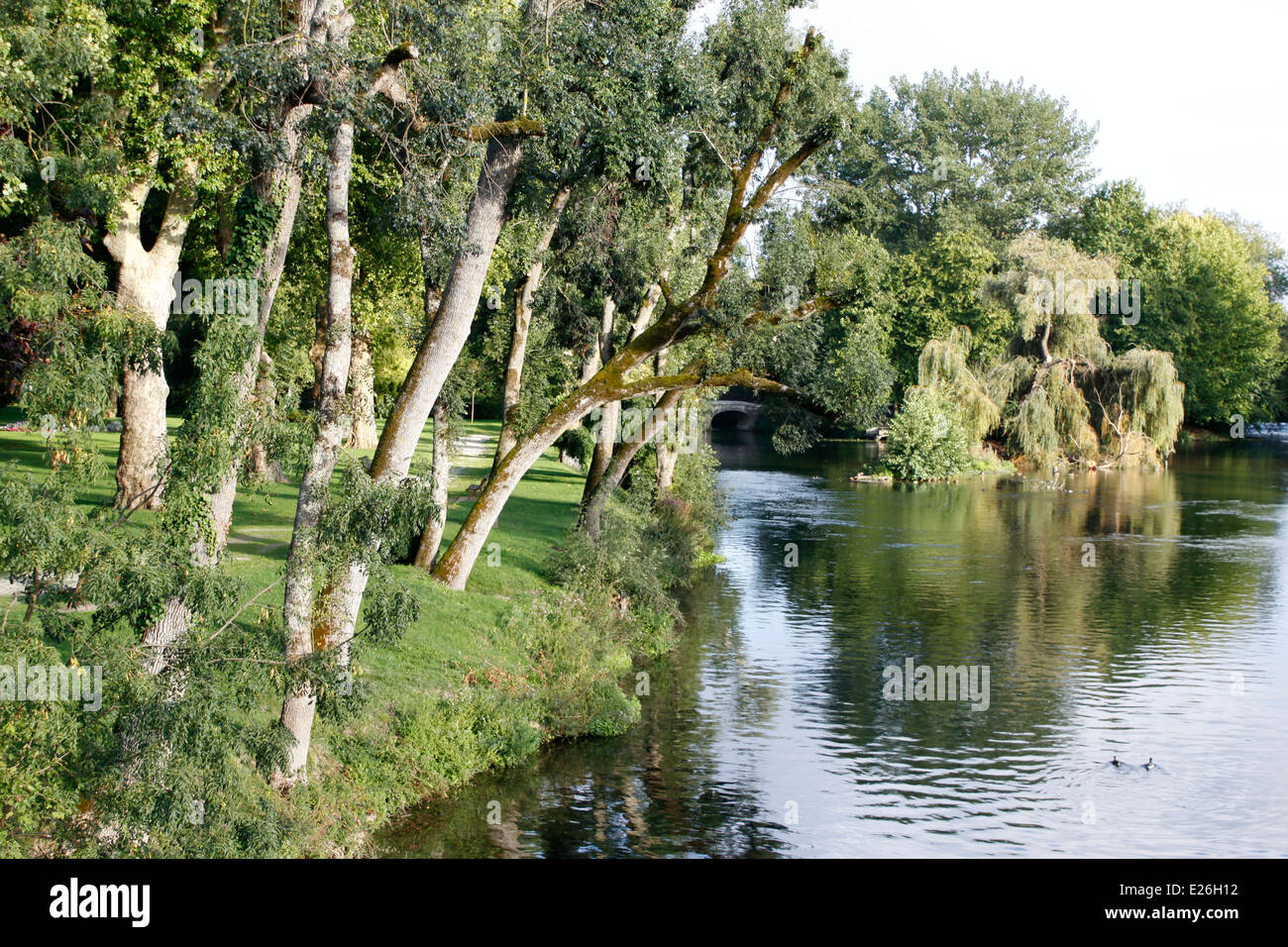 Entrance and door of the park of Jarnac, Charente, Poitou Charentes ...