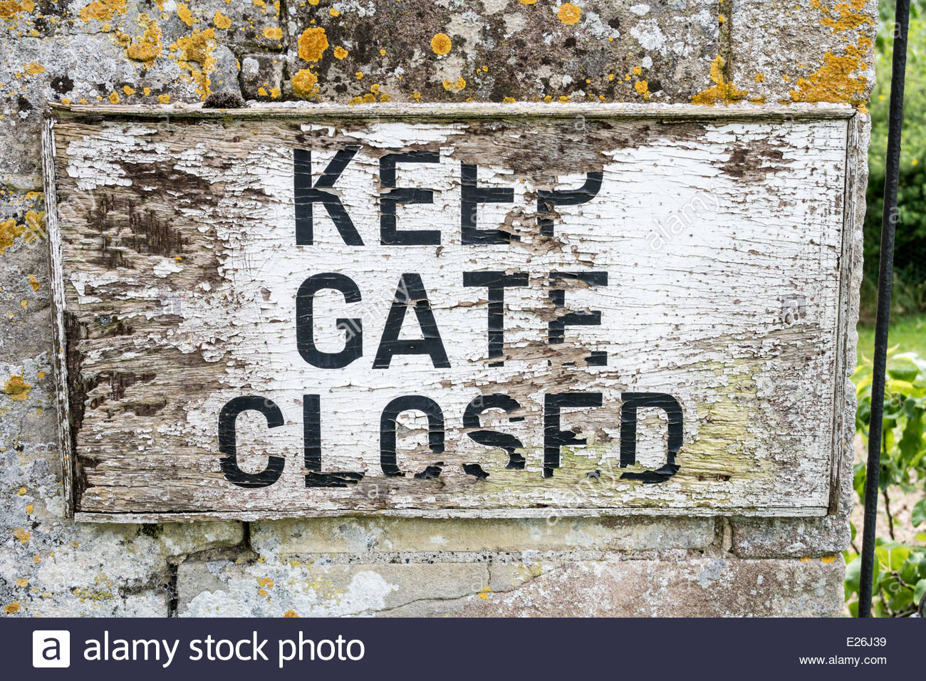 Old Gate With Closed Sign Stock Photos & Old Gate With Closed Sign ...