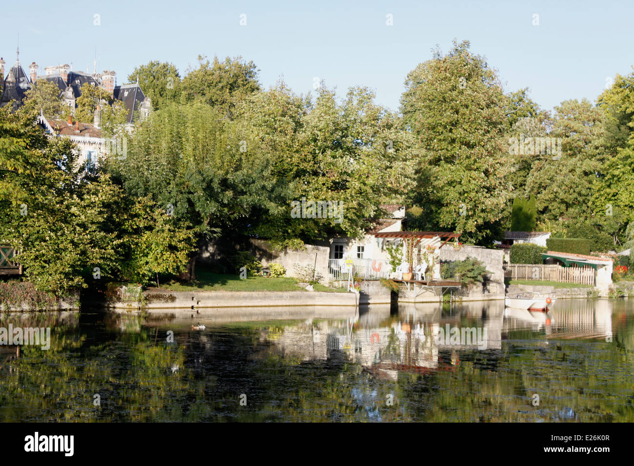 Entrance and door of the park of Jarnac, Charente, Poitou Charentes ...
