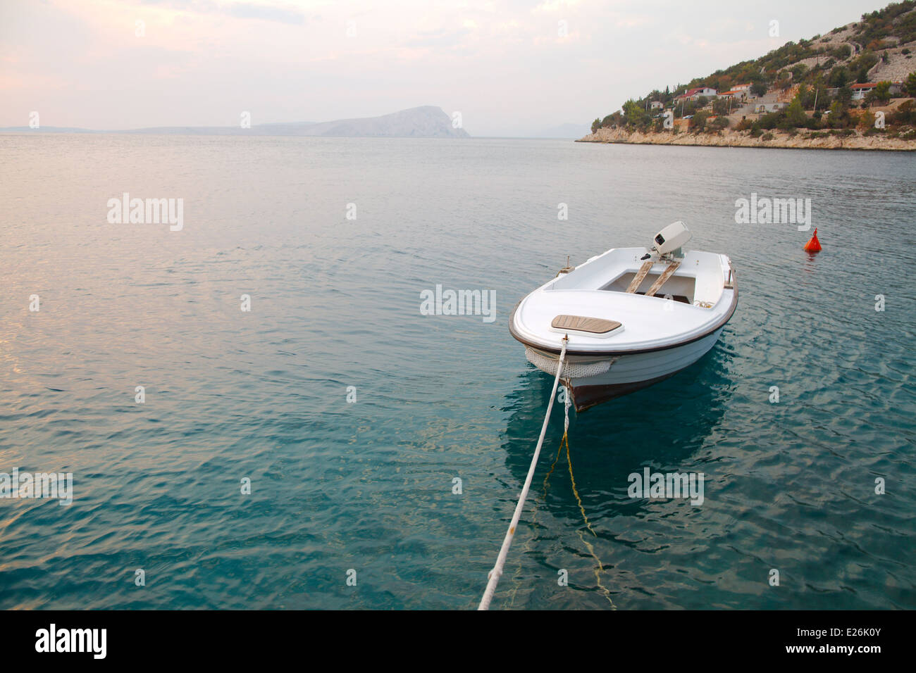 Boat in a bay Stock Photo - Alamy