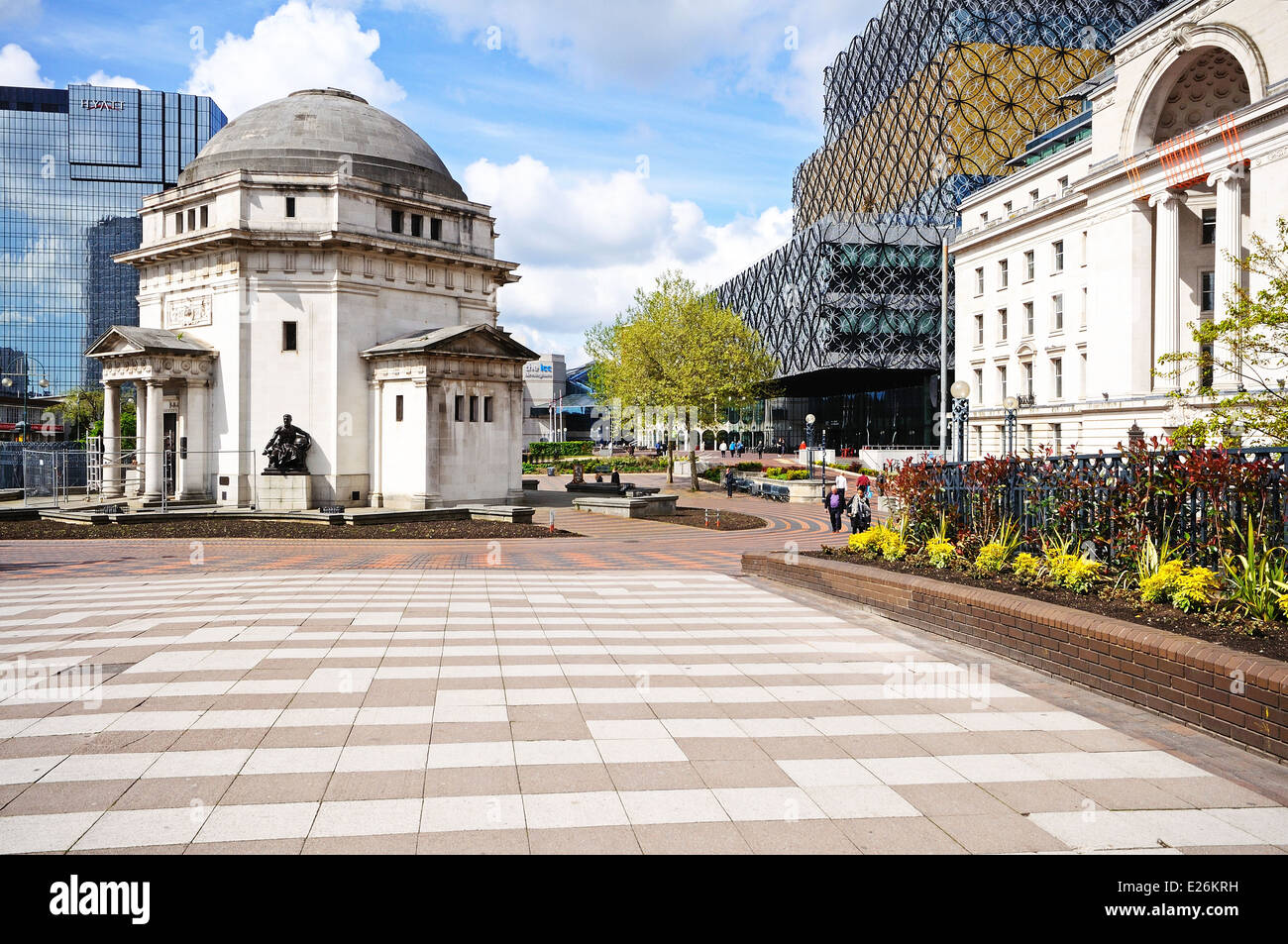 Hall of memory with Centenary square and Library of Birmingham to the rear, Centenary Square ...