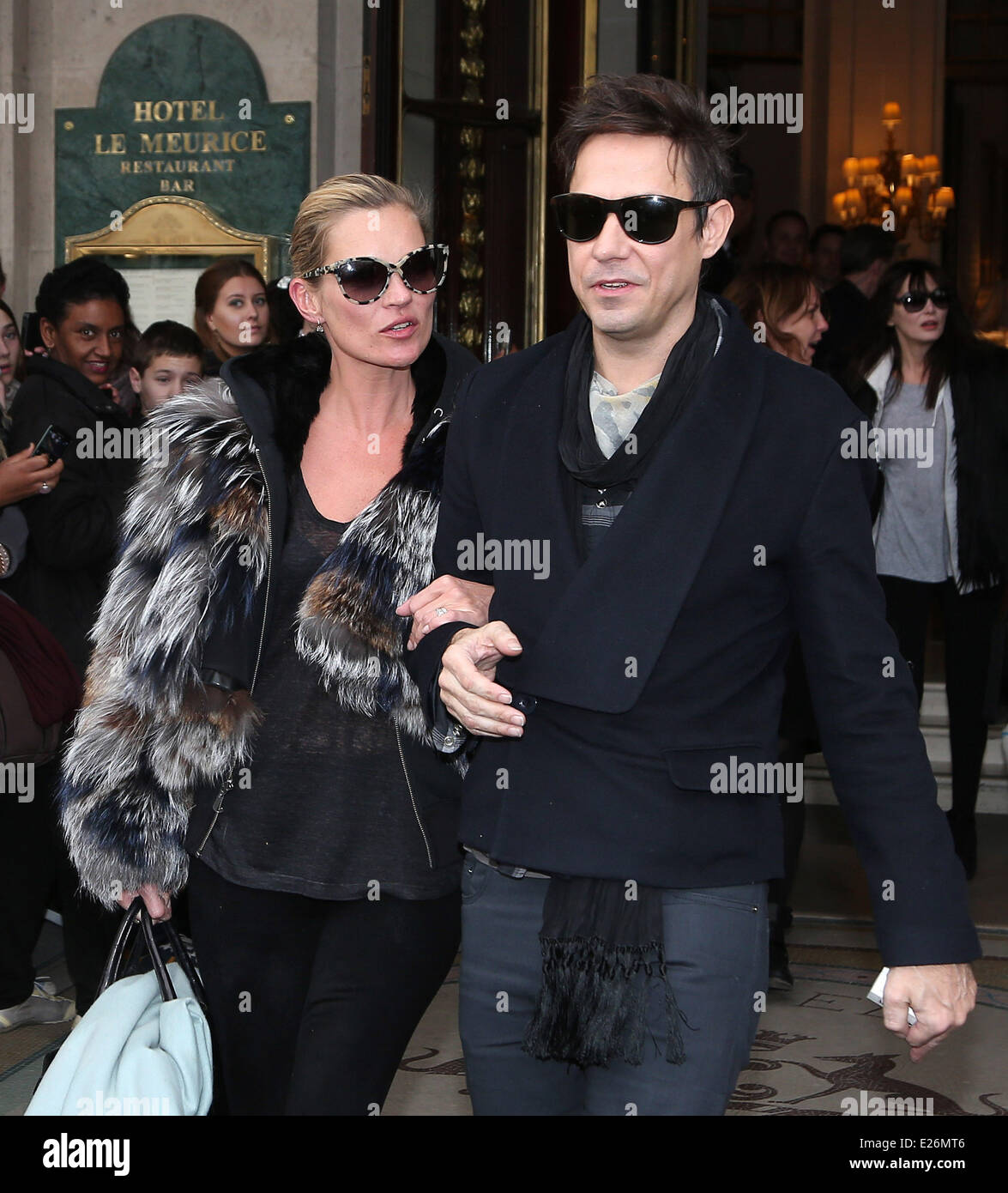 Kate Moss and Jamie Hince leave their hotel Featuring: Kate Moss,Jamie ...
