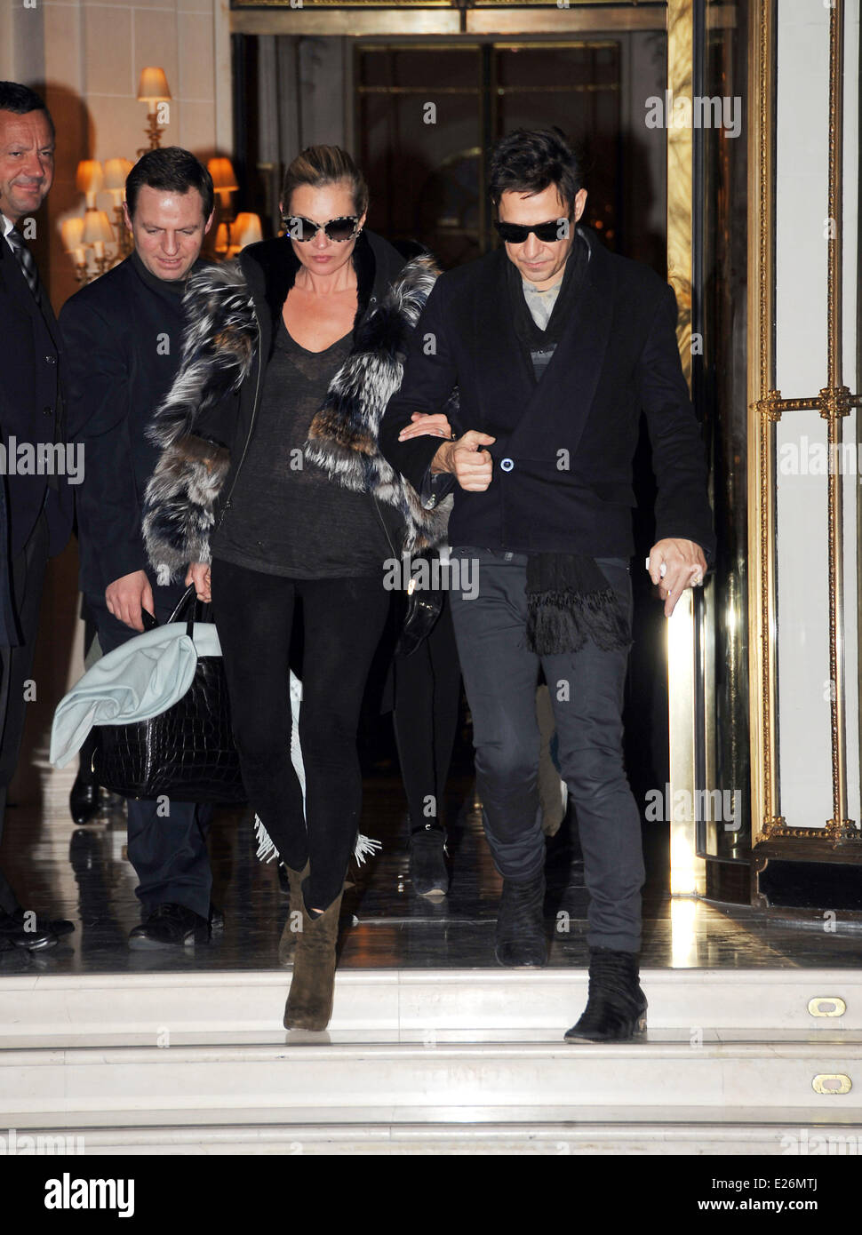 Kate Moss and Jamie Hince leave their hotel Featuring: Kate Moss,Jamie ...
