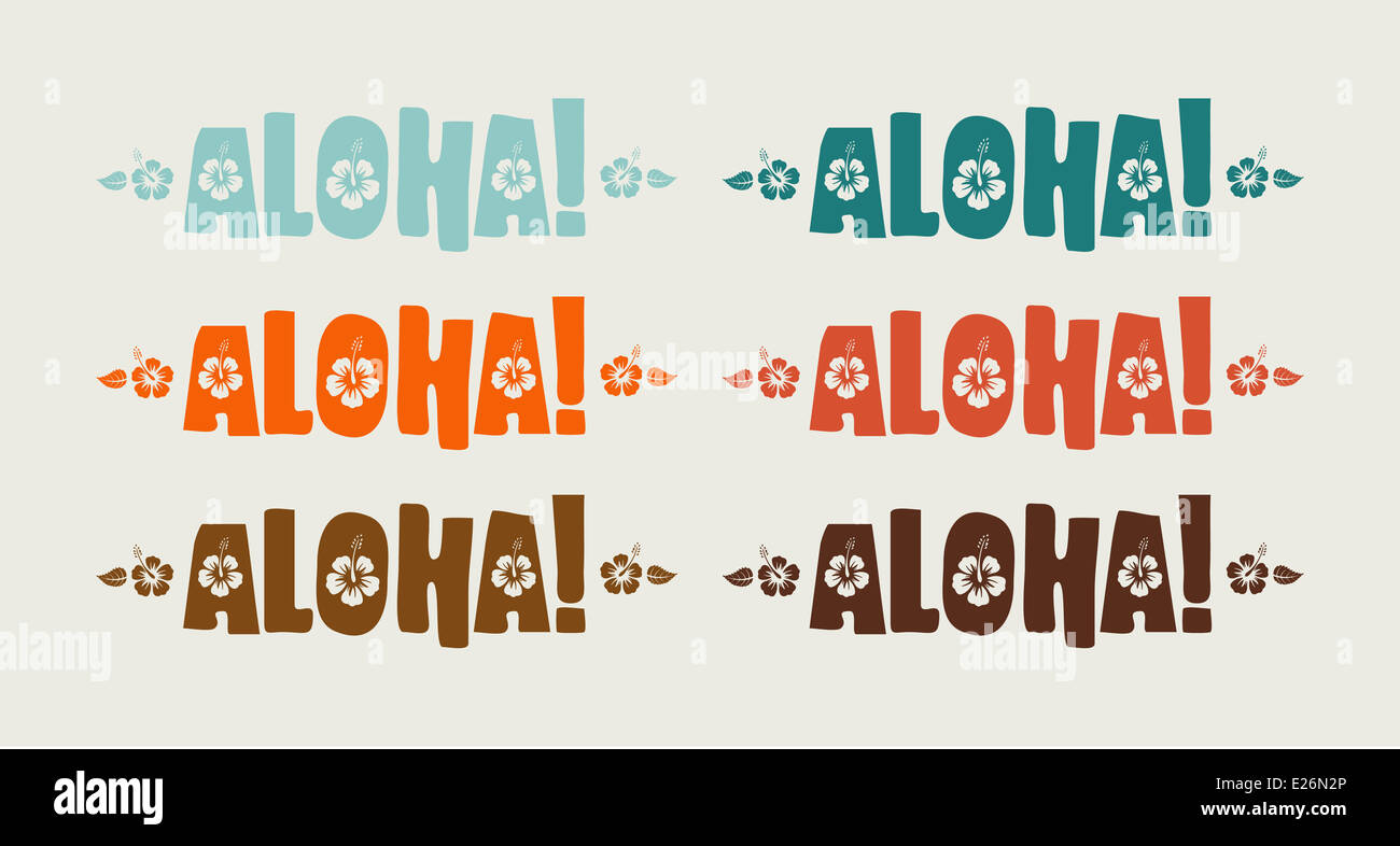 Vector Illustration Of Aloha Word High Resolution Stock Photography and ...