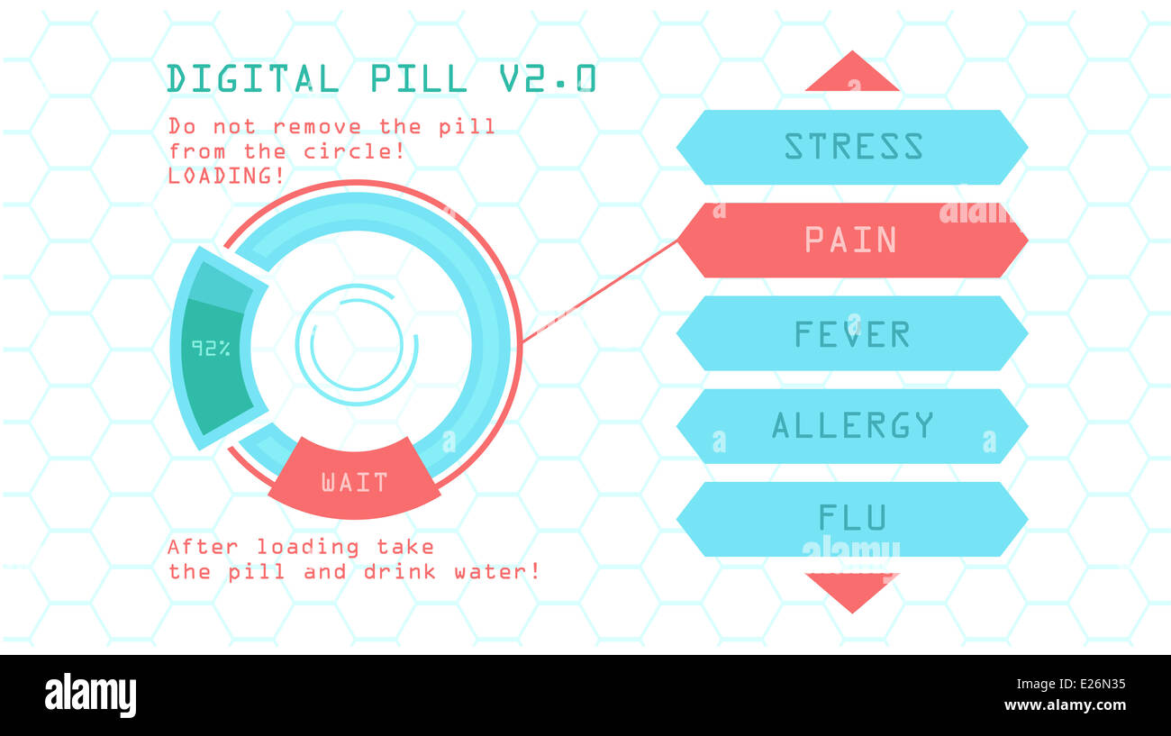 Vector illustration of abstract interface, concept of versatile digital ...