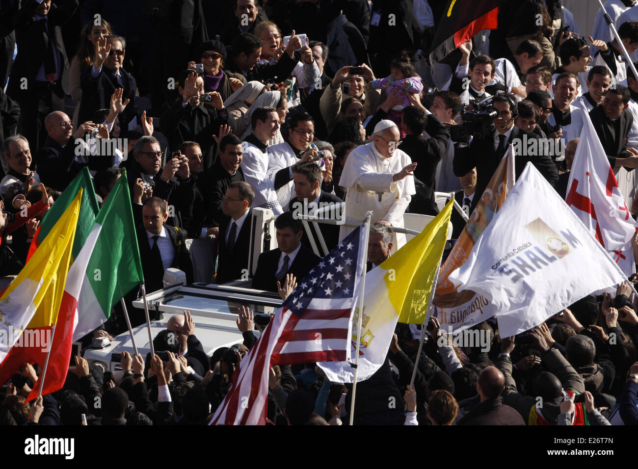 The inauguration of Pope Francis in St Peter's Square Featuring: Pope ...