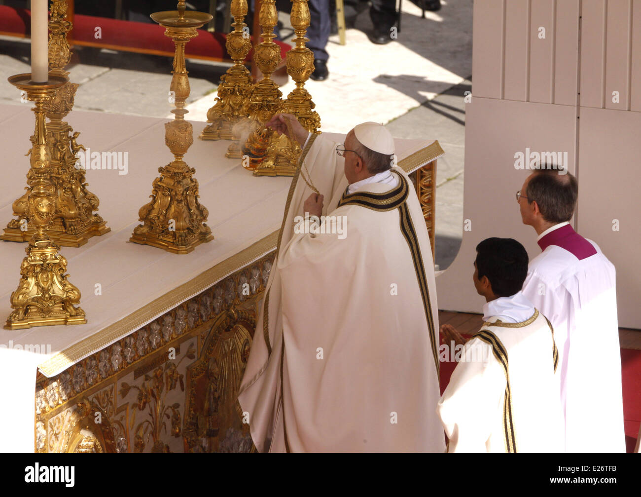 The inauguration of Pope Francis in St Peter's Square Featuring: Pope ...