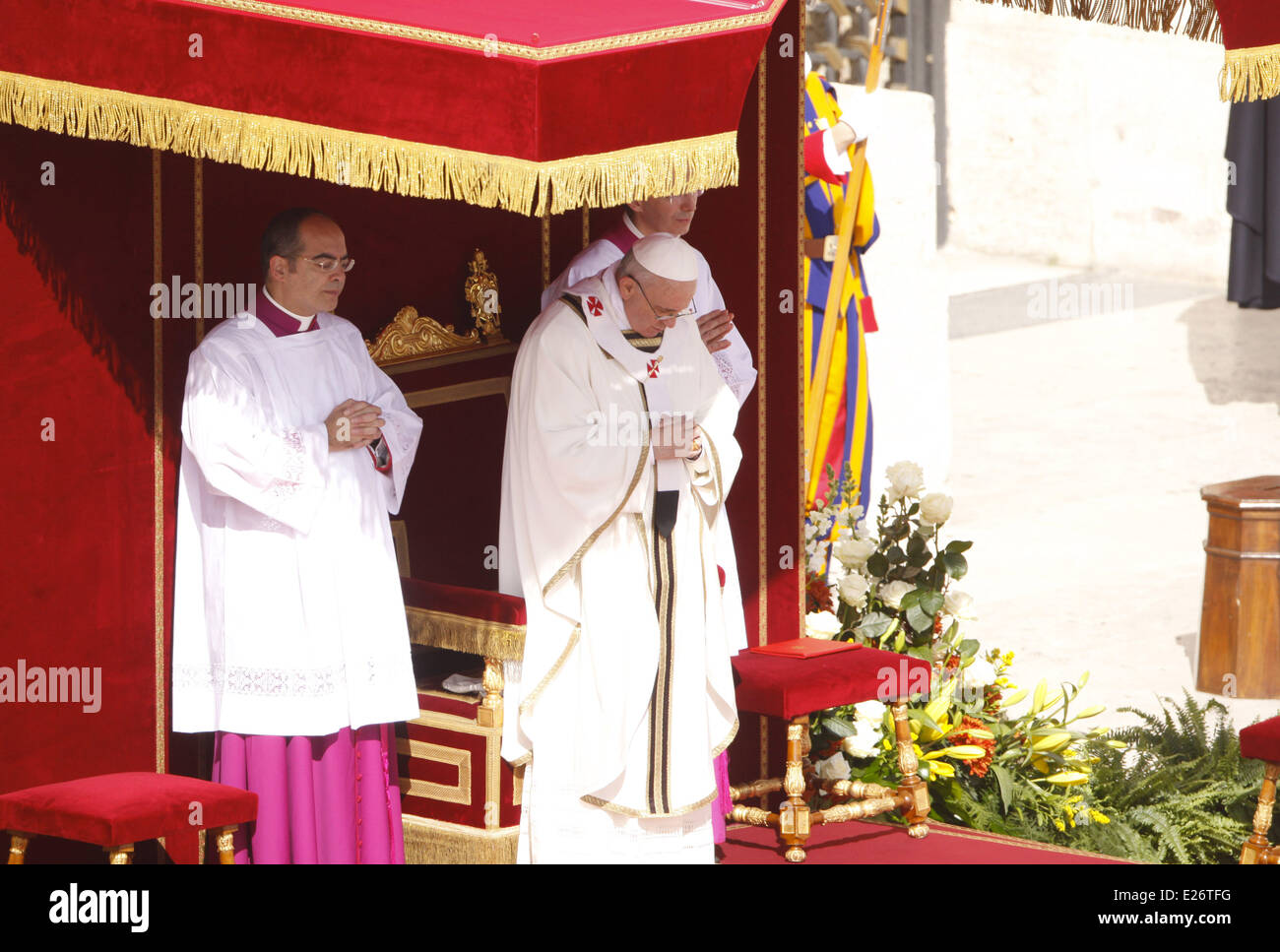 The inauguration of Pope Francis in St Peter's Square Featuring: Pope ...