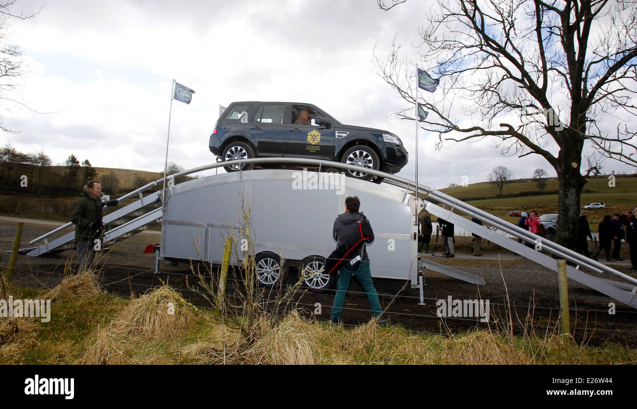 Prince Charles, HRH The Prince of Wales on a visit to the Land Rover ...