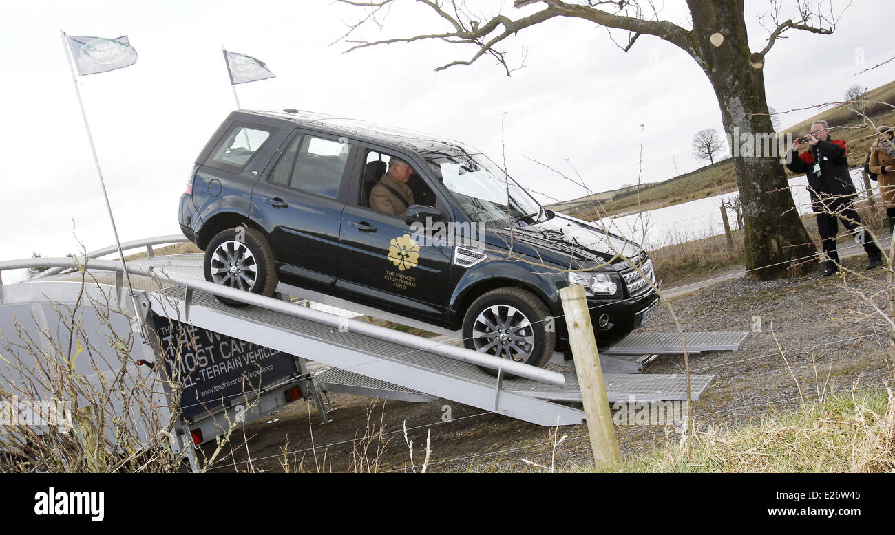Prince Charles, HRH The Prince of Wales on a visit to the Land Rover ...