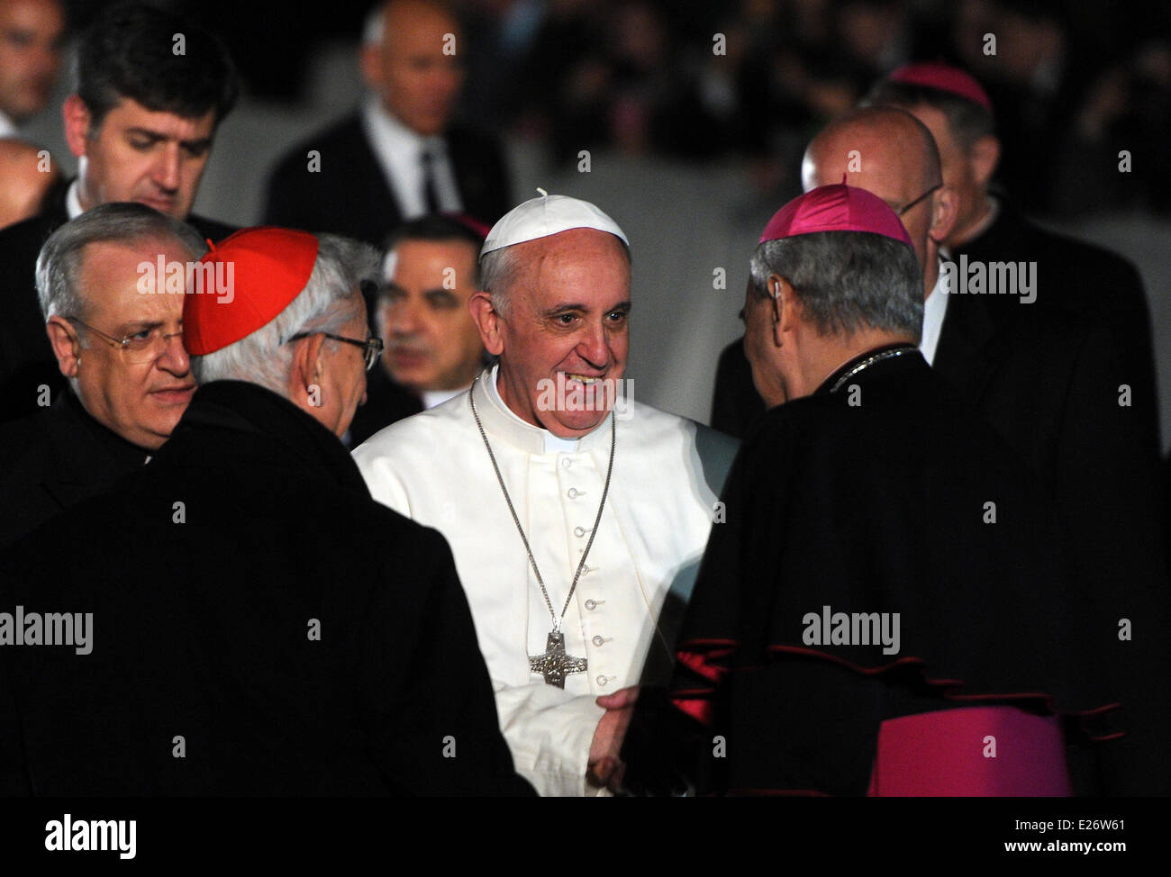 Pope Francis I leads the traditional Good Friday celebration at the ...