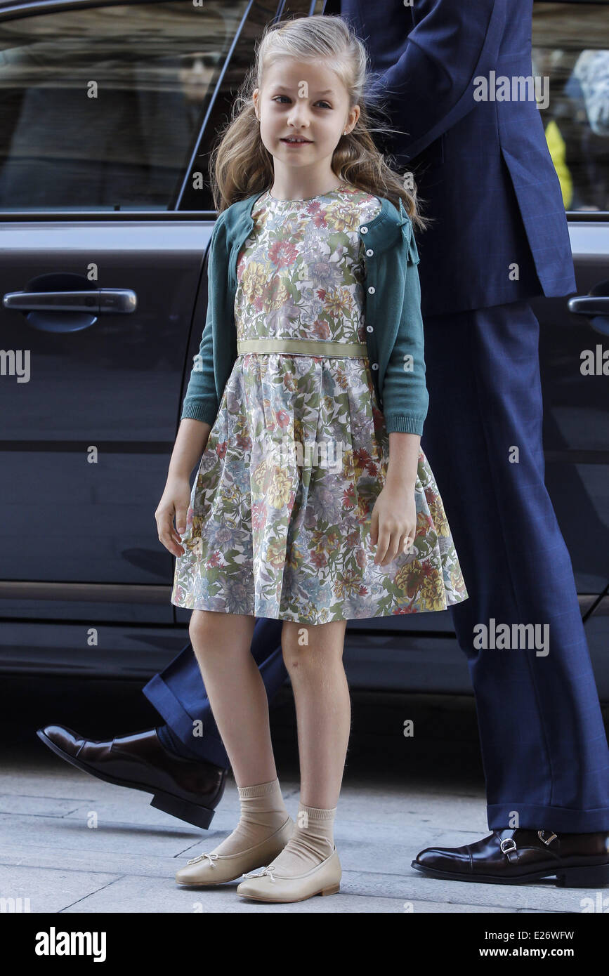 Spanish Royals attend the Easter mass at Palma Cathedral Featuring ...