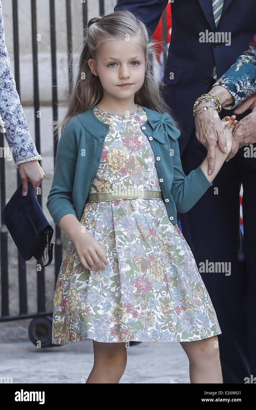 Spanish Royals attend the Easter mass at Palma Cathedral Featuring ...