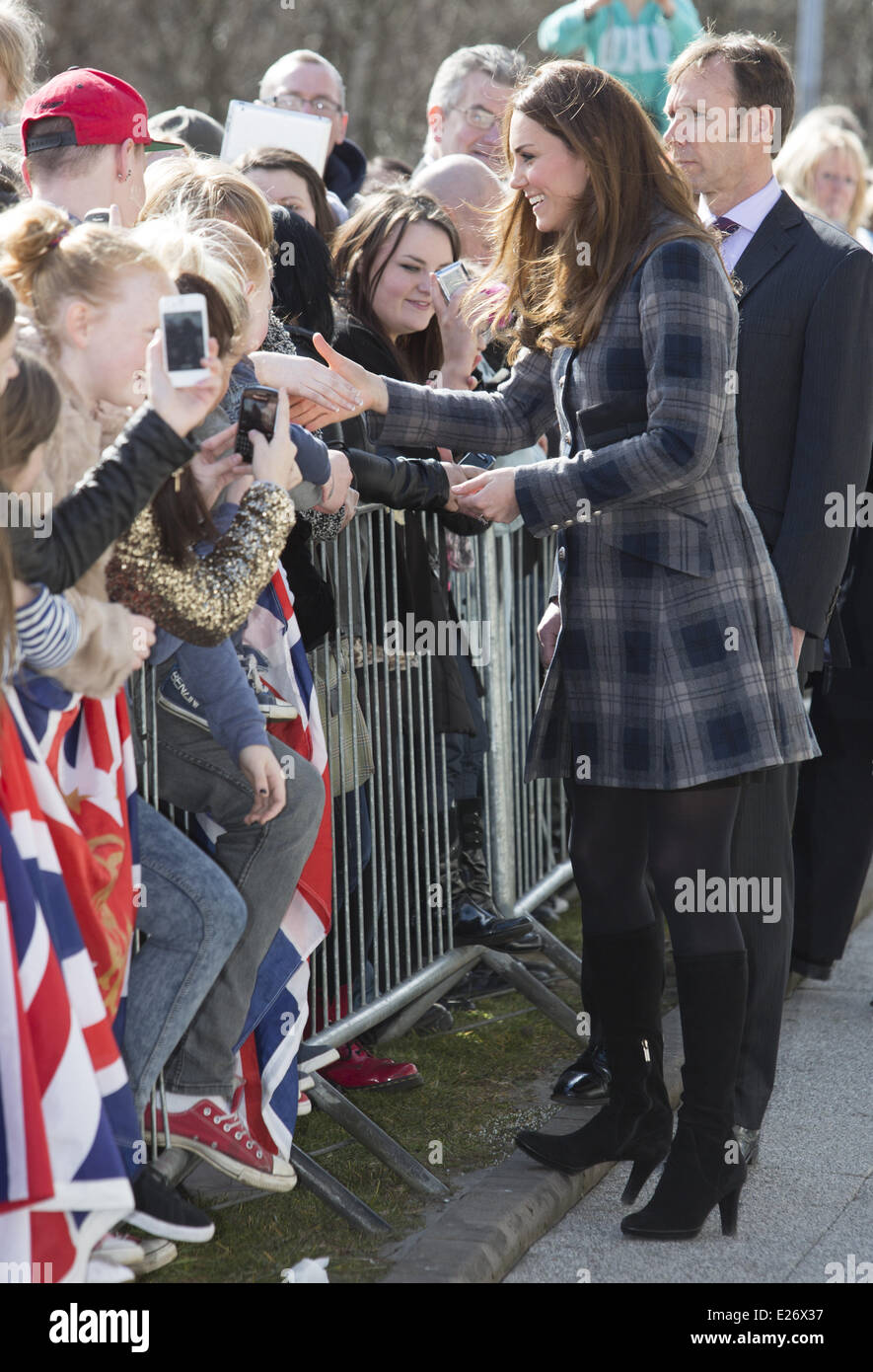 The Duke and Duchess of Cambridge visit the Donald Dewar Leisure Centre ...