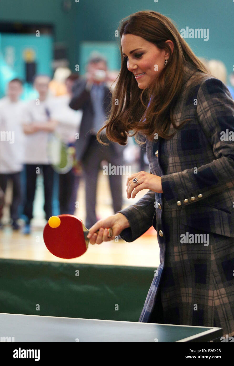Kate and Will playing Table TennisThe Duke and Duchess of Cambridge ...