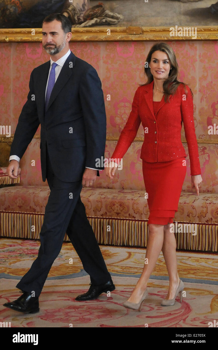 Prince Felipe of Asturias and Princess Letizia host a ceremony honoring ...